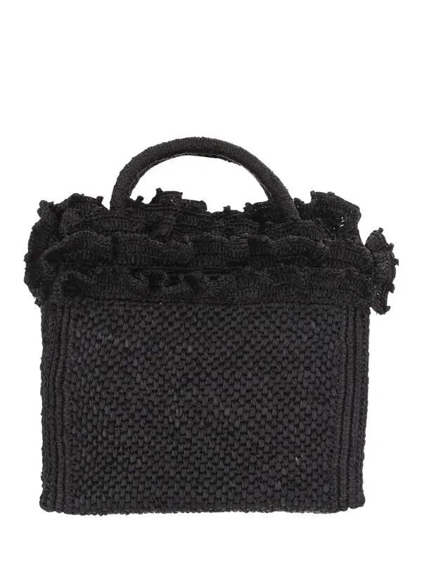 IBELIV Laguna Ruffled Shoulder Bag - Black