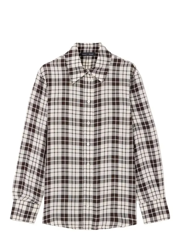 Proenza Schouler Plaid Twill Shirt - Gray
