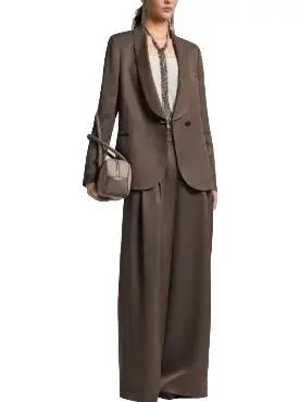 Peserico Shawl Collar Single-breasted Blazer - Brown