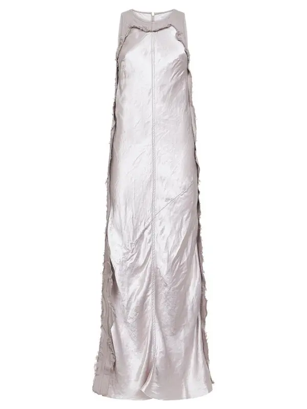 HAIKURE Sleeveless Maxi Dress With Frayed Inserts - White