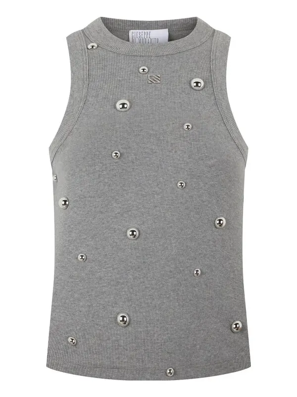 Giuseppe Di Morabito Ribbed Studded Tank - Gray