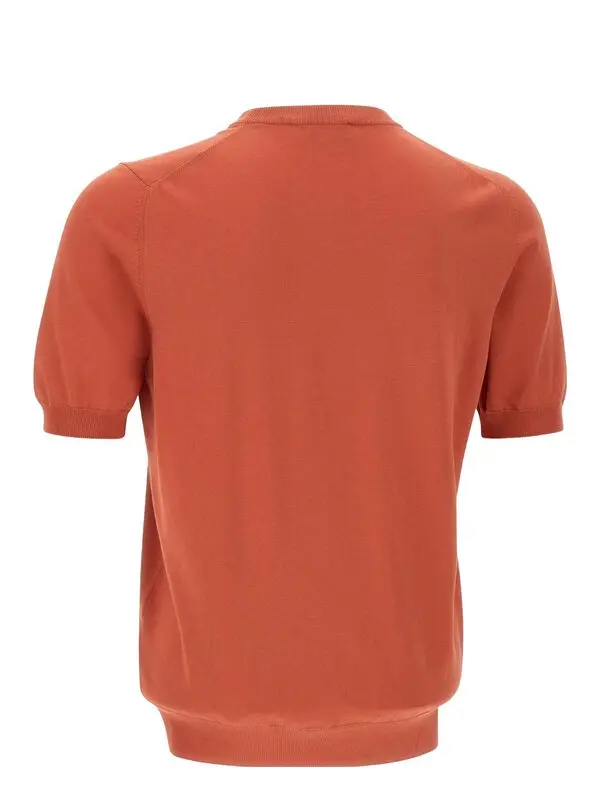 GRAN SASSO Short Sleeve Knitted Sweater - Brown