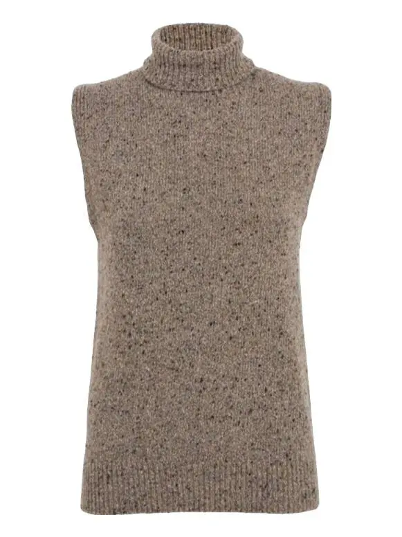 THE ROW Cashmere Turtleneck Vest - Gray
