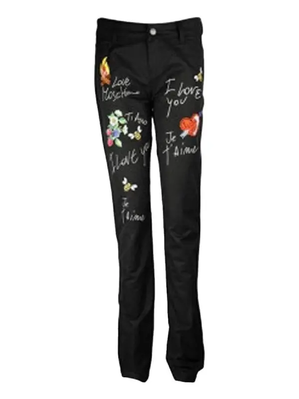 Moschino Printed Jeans - Black