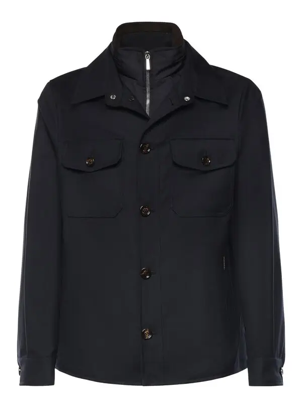 MOORER Four-pocket Buttoned Coat - Black
