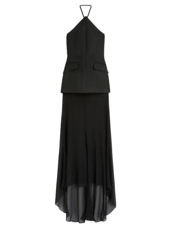 Sportmax Halterneck Maxi Dress - Black