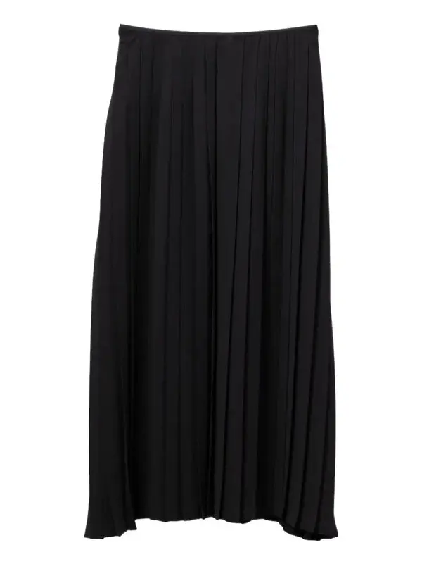 Junya Watanabe Pleated Midi Skirt - Black