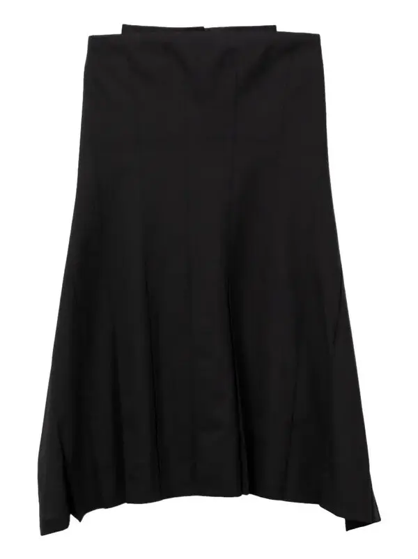 Junya Watanabe Flared Wrap Midi Skirt - Black