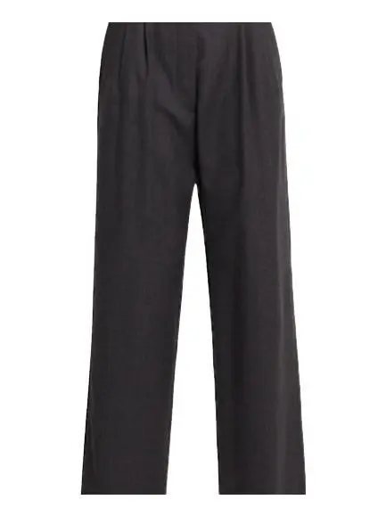 BLAZÉ MILANO Fox Wool Straight Leg Pants - Black