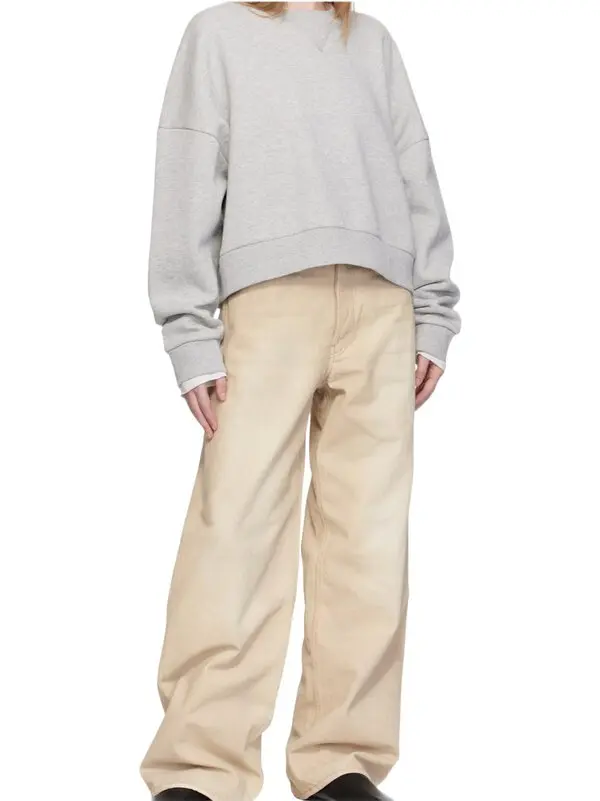 ENTIRE STUDIOS Gray Box Crew Sweatshirt - Nude