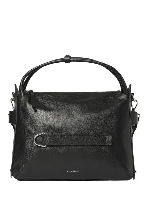 COCCINELLE Logo-strap Shoulder Bag - Black