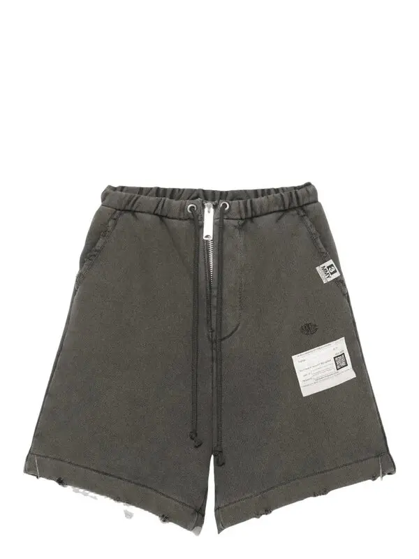Mihara Yasuhiro Distressed Cotton Shorts - Black