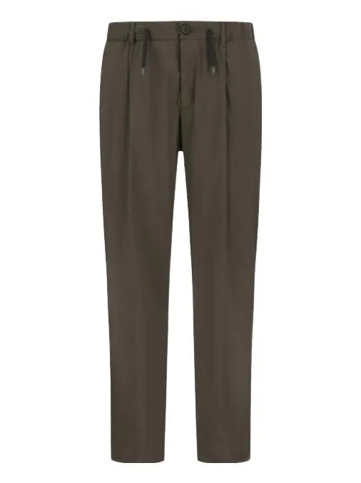Herno Drawstring Detail Elasticated Waist Trousers - Brown