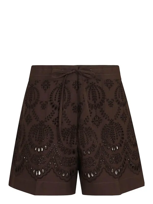 P.a.r.o.s.h Cannes Embroidered Shorts - Tan