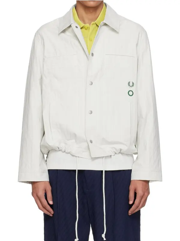 CRAIG GREEN X Fred Perry Collaboration Quilted Long-sleeve Casual Jacket - Haze And Ash