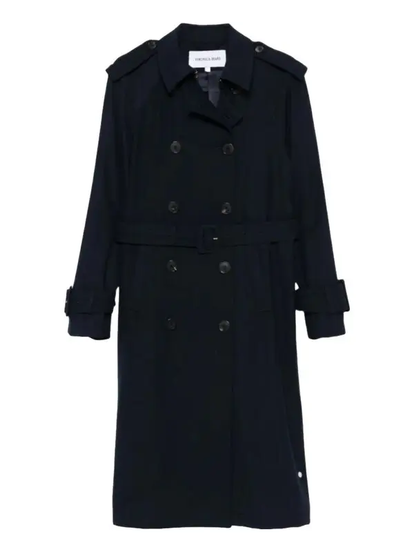 Veronica Beard Conneley Belted Trench Coat - Black