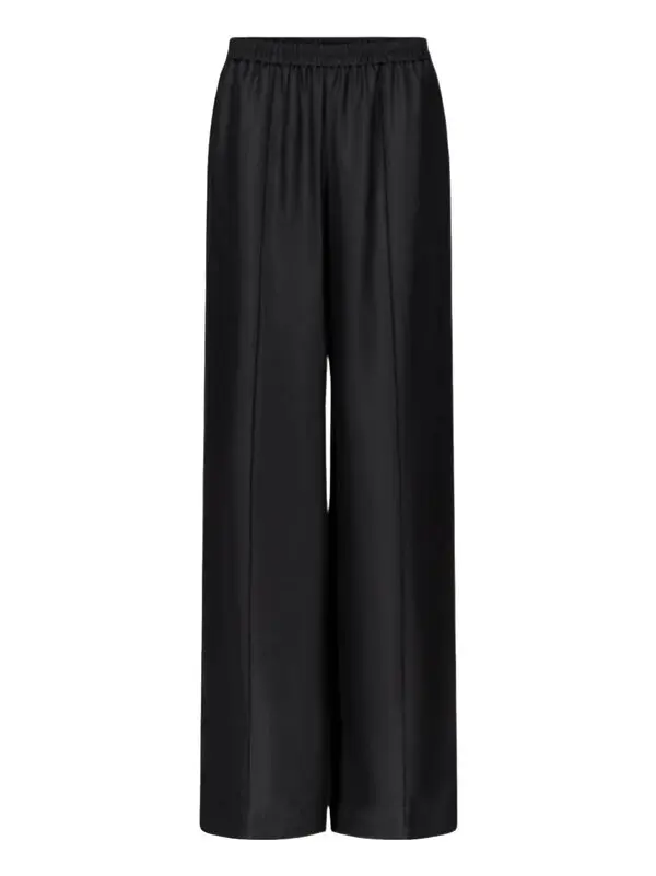 Loulou De Saison Lace-stitch Wide-leg Trousers - Black