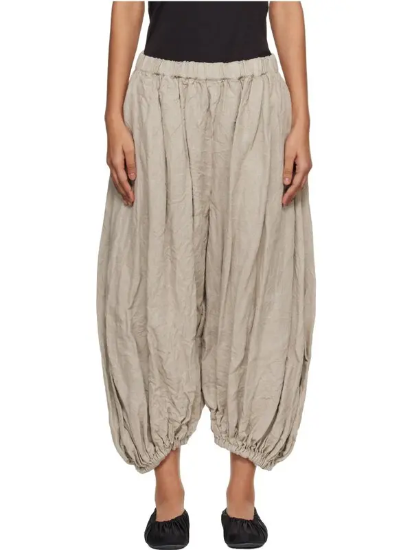 Comme Des Garçons Elastic Waist Casual Pants - Ecru
