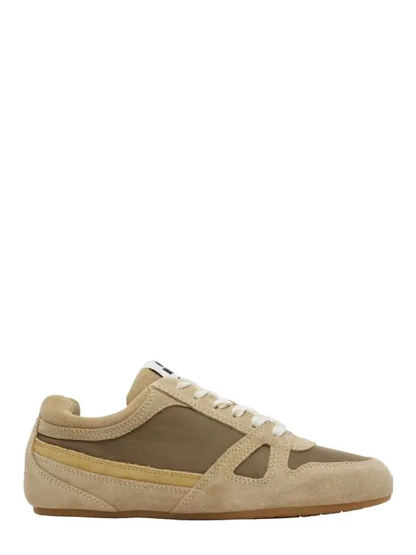 Isabel Marant Étoile Suede And Canvas Lace-up Sneakers - Nude