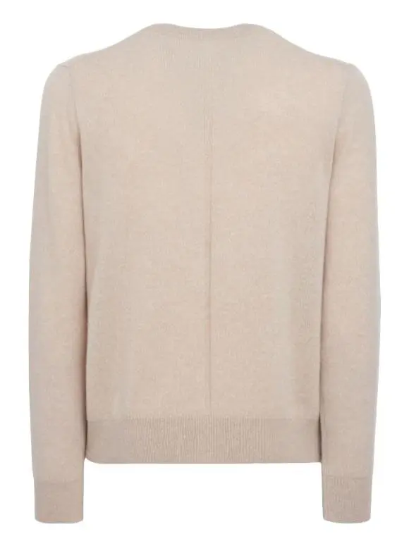 THE ROW Benji Cashmere Crewneck Sweater - Nude
