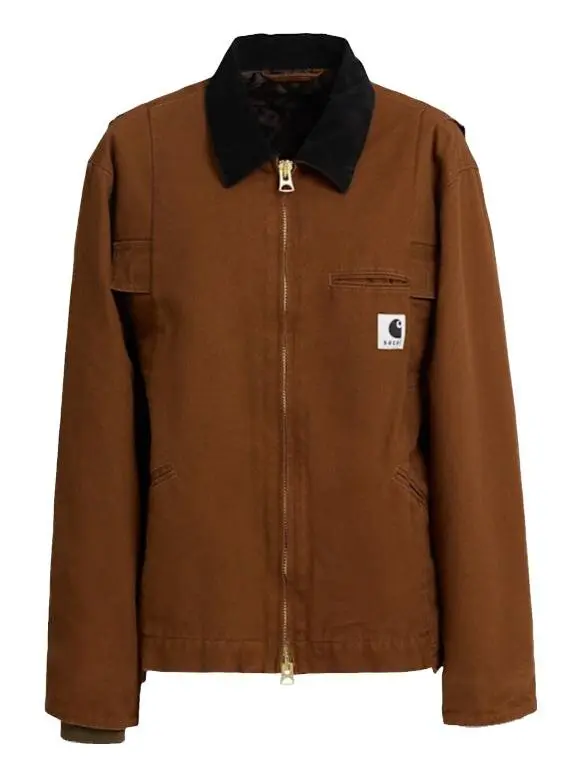 Sacai X Carhartt Wip Padded Duck Down Puffer Jacket - Brown