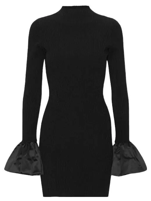 ROTATE BY BIRGER CHRISTENSEN Capsule Open-back Dress - Black