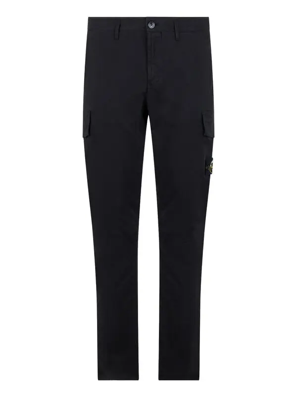 Stone Island Straight-leg Cargo Pants - Black