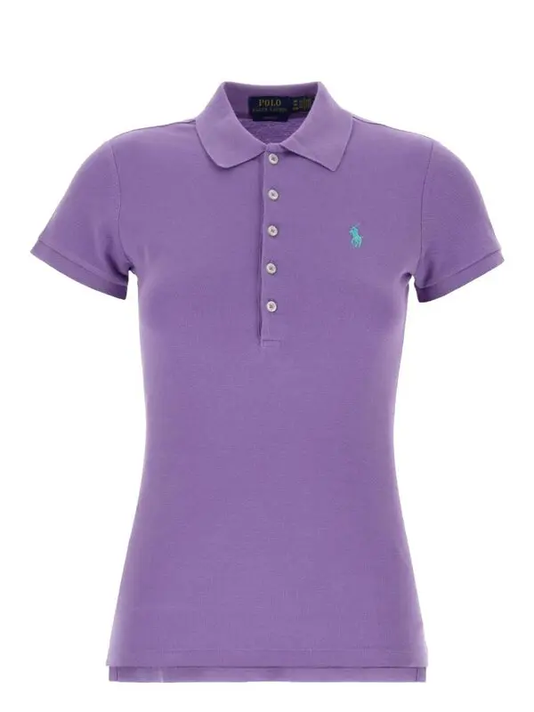 Polo Ralph Lauren Julie Slim Short Sleeve Polo Shirt - Purple
