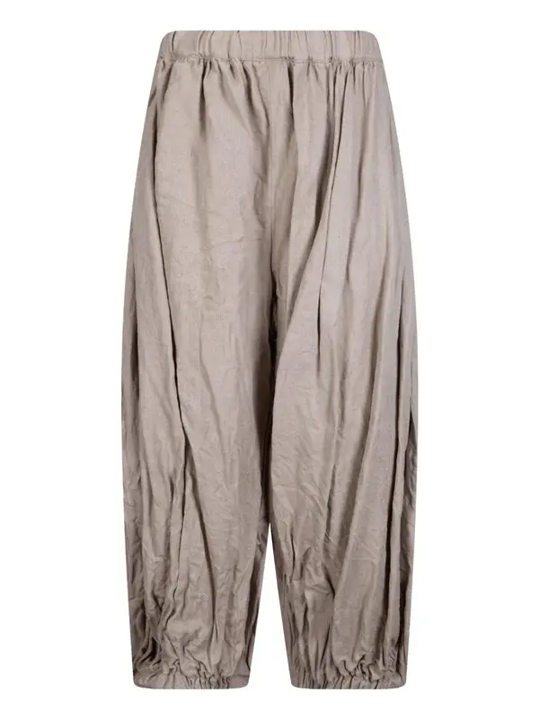 Comme Des Garçons Cropped Pleated Pants - Nude