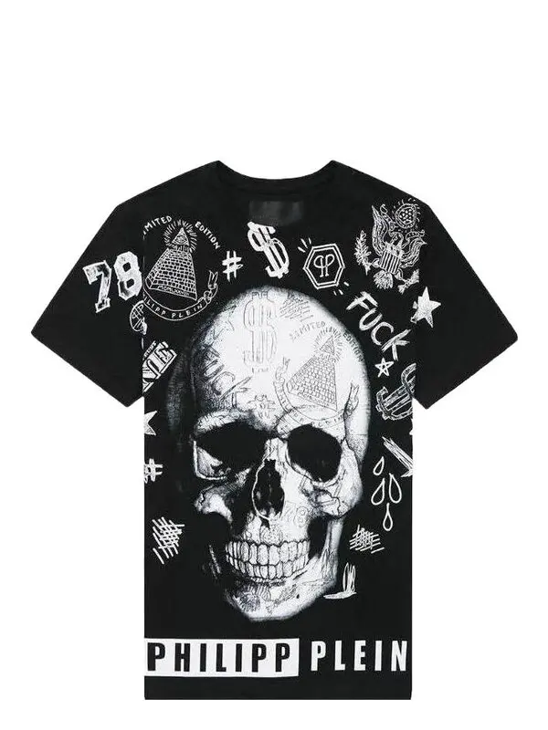 Philipp Plein Logo Printed T-shirt - Black