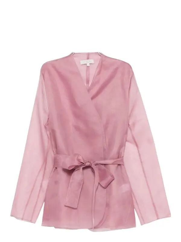 Antonelli Firenze Long Sleeve Tie Detailed Jacket - Pink