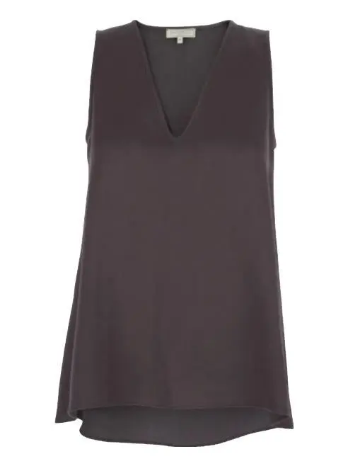 Antonelli Firenze V-neck Sleeveless Blouse - Brown