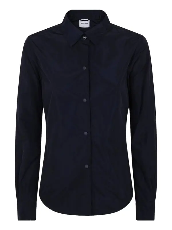 Aspesi Long Sleeve Shirt With Buckle Cuffs - Black