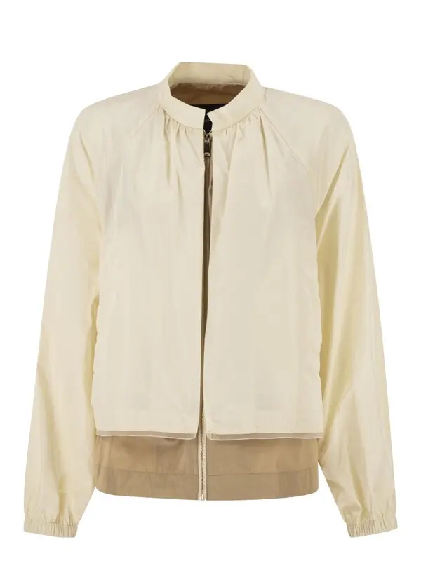 Fabiana Filippi Layered Paneled Lightweight Jacket - Nude