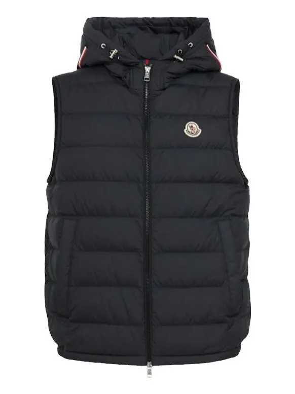 Moncler Puffer Vest With Hood - Black