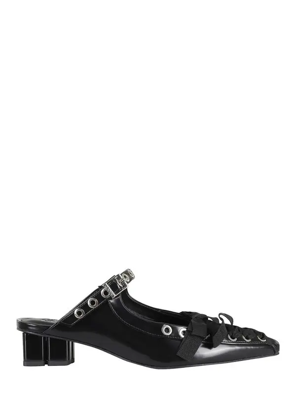 GANNI Eyelets Lace Sandals - Black