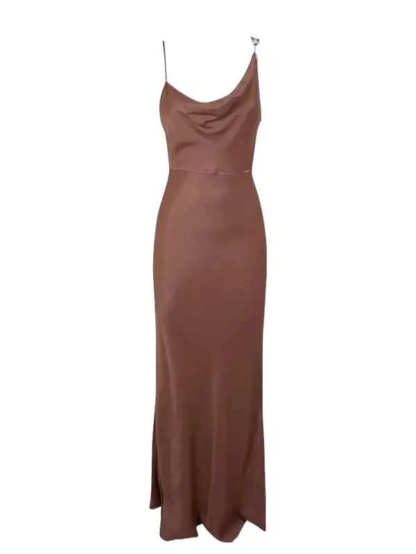 TWINSET Draped Maxi Dress With Thin Shoulder Straps - Red