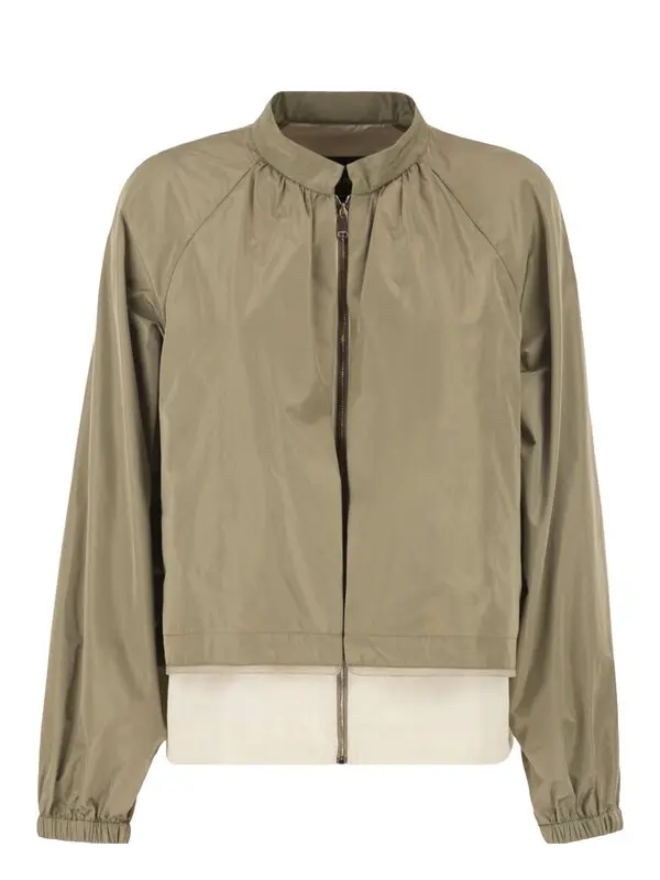 Fabiana Filippi Layered Paneled Jacket With Embroidered Trim - Nude