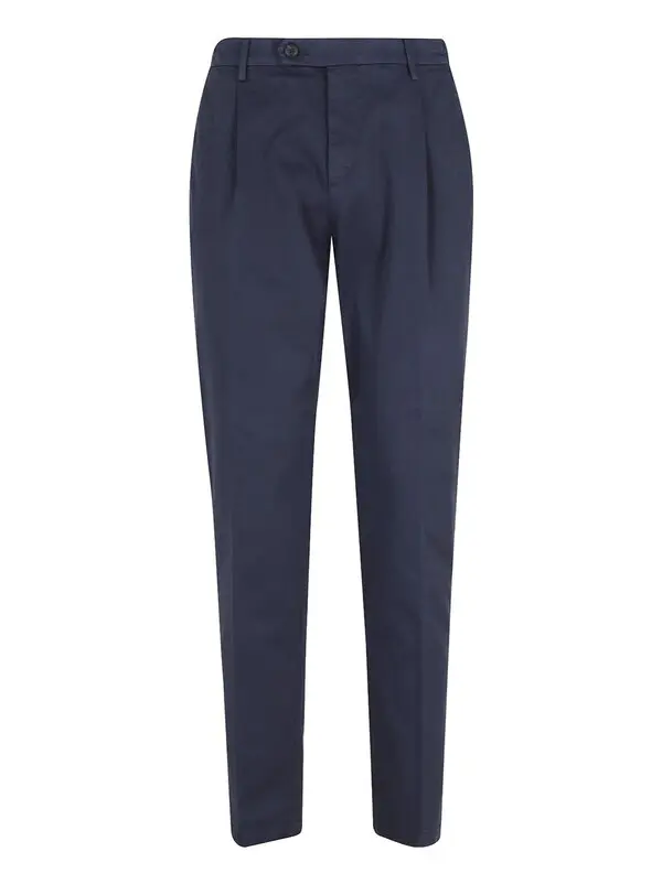 Eleventy Casual Trousers With Belt Loops - Black