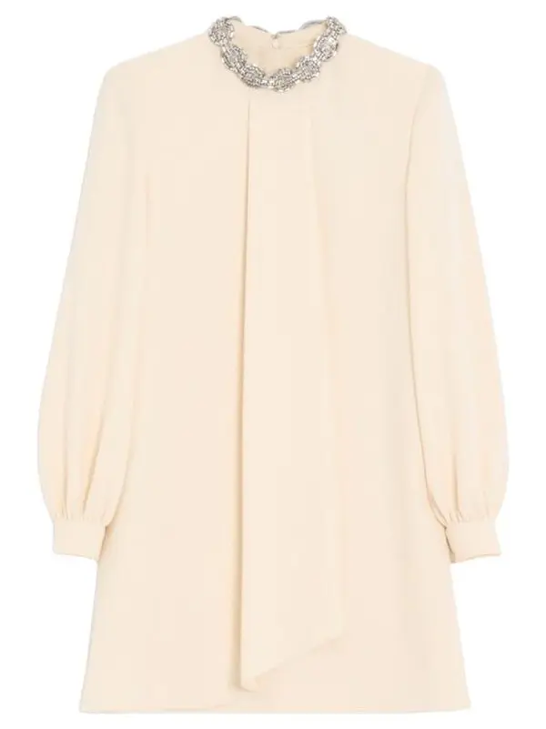 Valentino Garavani Cady Couture Embroidered Dress - Coral/silver