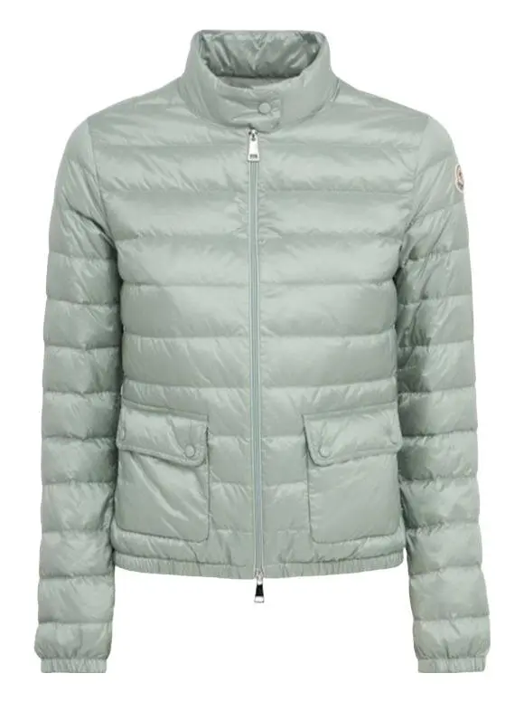 Moncler Down Jacket With Stand Collar And Zipper Closure - Gray