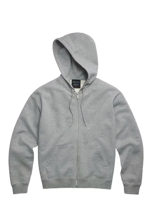 Canada Goose Wander Full Zip Embroidered Hoodie - Stone Heather