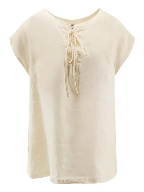 Aspesi Tie-up Detail T-shirt - Nude