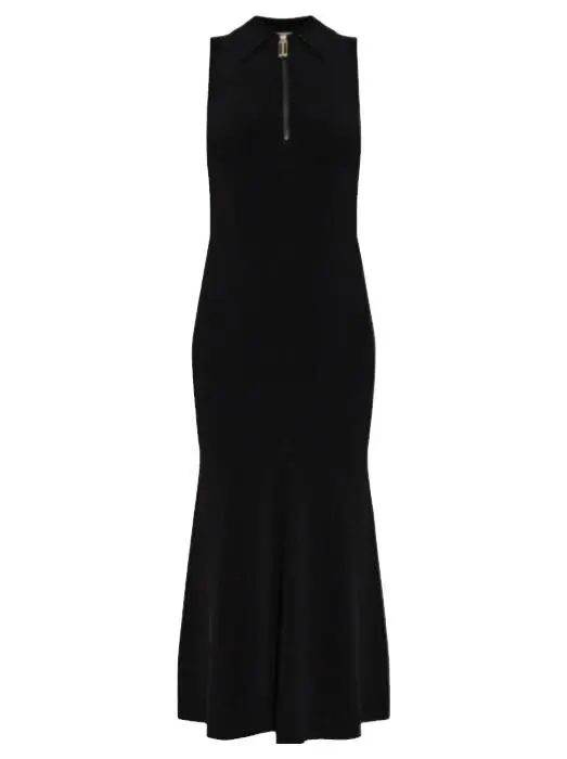 Victoria Beckham Sleeveless Zip-fastening Midi Dress - Black