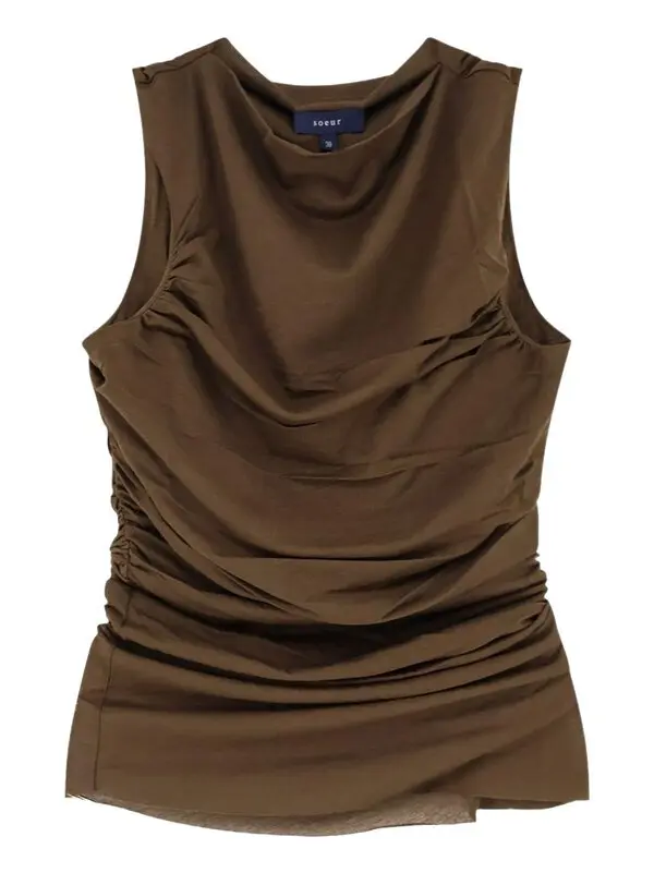 Soeur Irina Draped Sleeveless Top - No
