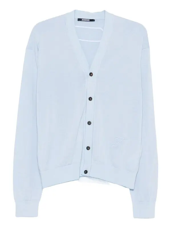 Jacquemus Embroidered Button Cardigan - Blue