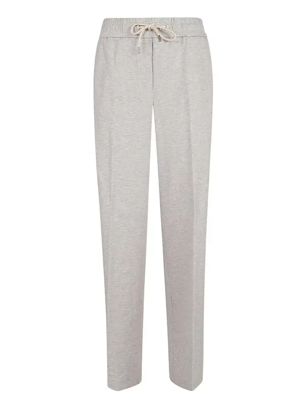 Peserico Drawstring Mélange Trousers - Grey