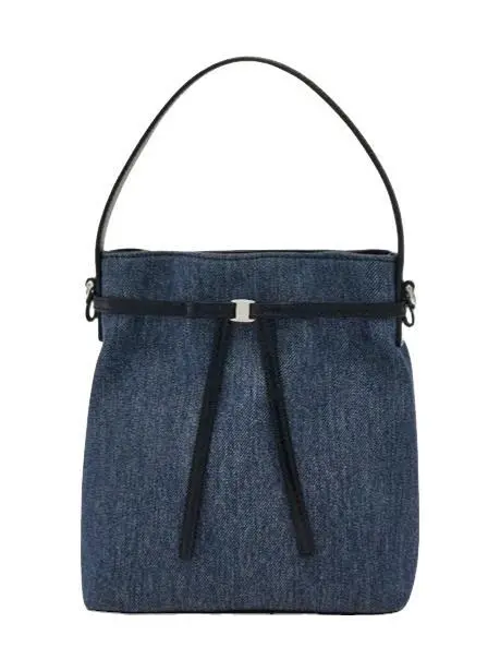 FERRAGAMO Mini Ribbon Bucket Bag - Blue