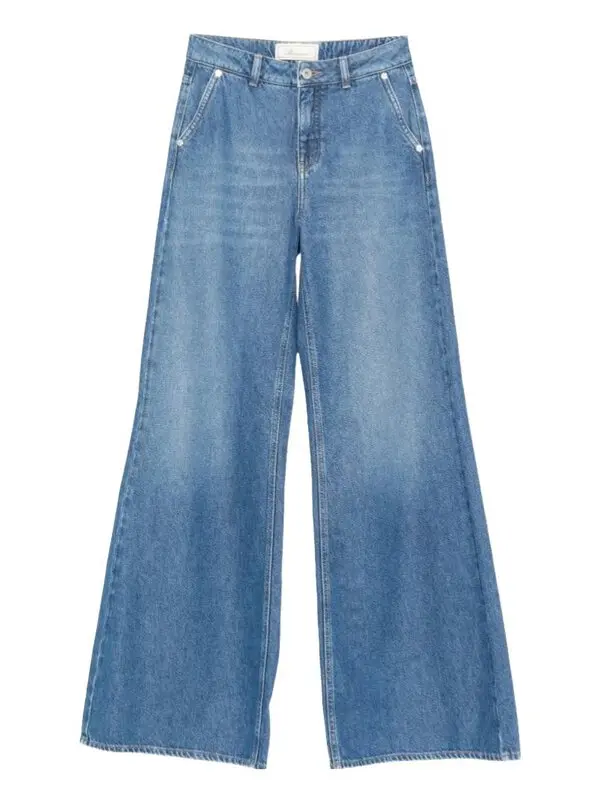 Blumarine Button-detail Jeans - Blue
