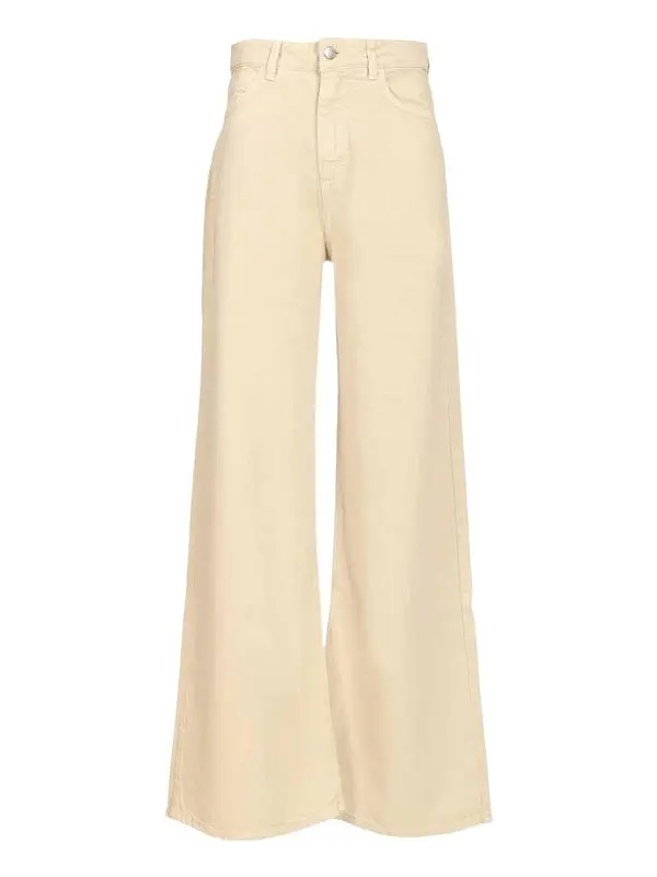 ICON DENIM LOS ANGELES Debby High-waist Wide-leg Jeans - Beige